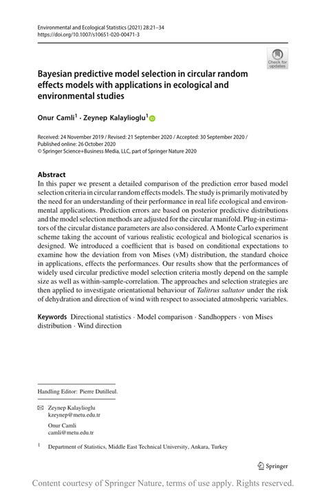 Bayesian Predictive Model Selection In Circular Random Effects Models With Applications In