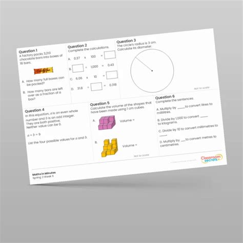 Year 6 Spring 2 Week 6 Maths In Minutes Resource Classroom Secrets