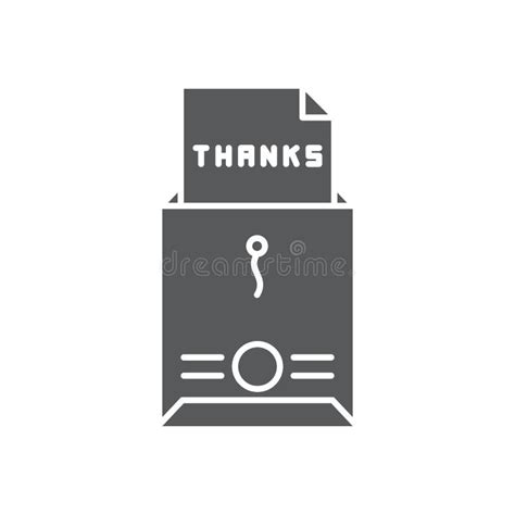 Envelope With Thank You Letter Vector Icon Symbol Isolated On White