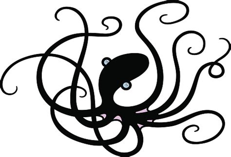 Gurita Dengan Tentakel Stringy Ilustrasi Stok Unduh Gambar Sekarang Gurita Kartun Anggota