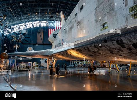 Space Shuttle Discovery On Display In The James S Mcdonnell Space Hangar At The Steven F Udvar