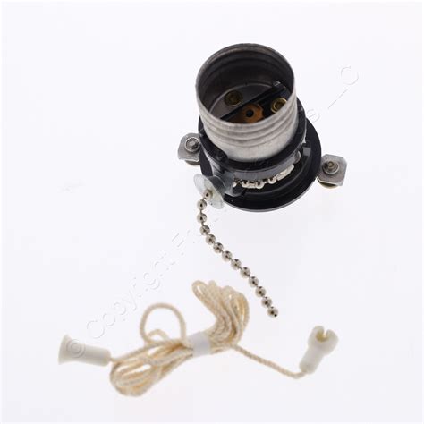 🏠 Leviton Porcelain Ceiling Lampholder Pull Chain Light Socket 29816 4