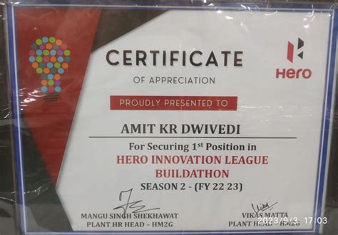 Amit Kumar Dwivedi On Linkedin Our Team Secured 1st Position In Hero