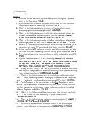 CIS Test Review Pdf TEST REVIEW M U Software On The IPhone Is Updated Frequently