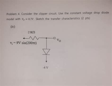 Solved Problem Consider The Clipper Circuit Use The Chegg