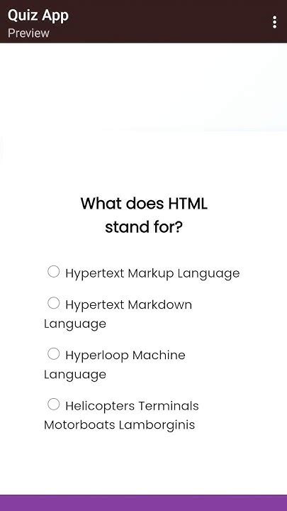 Htmlproject Quiz App Using Html And Css And Js Js Html Css Shorts Yt Youtube