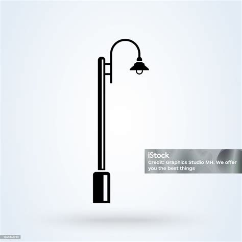 가로등 아이콘 흰색 배경에 격리 된 웹 디자인에 대한 가로등 벡터 아이콘의 간단한 그림입니다 심플한 모던 아이콘 디자인 일러스트 가로등에 대한 스톡 벡터 아트 및 기타