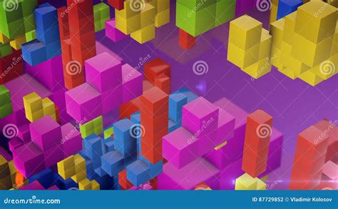 Falling Tetris Blocks Style Stock Illustration Illustration Of Tetris