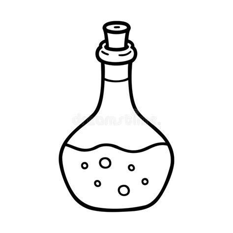 Potion Bottle Outline Icon Doodle Stock Vector Illustration Of Potion