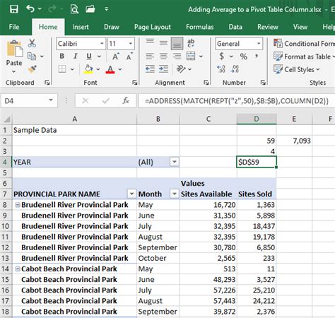 How To Add Mean Average Median Or Other Calculations To A Pivot