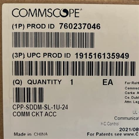Jual Commscope Frame Blank Patch Panel 24 Port Cat 6a Cpp Sddm Sl 1u 24