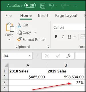 Ccalculate Percentage Difference Between Two Numbers In Excel