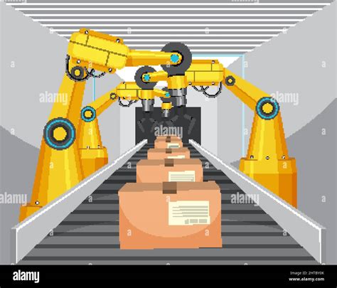 Machine Robotic Robot Arm Hand Illustration Stock Vector Image And Art Alamy