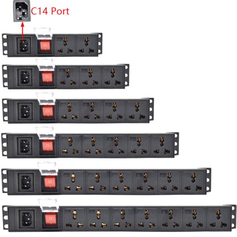 Pdu Power Strip Unit C14 Input Power Input 2 10ways Universal Socket Switch For Cabinet Rack