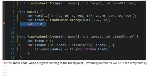 Solved 3 Int Findnumberinarrayint Nums Int Target