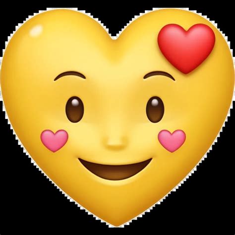 Yellow Emoji Face Holding A Heart And Hes So Happy Emoji Ai Emoji