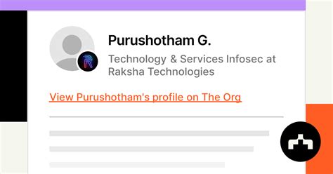 Purushotham G Technology And Services Infosec At Raksha Technologies The Org