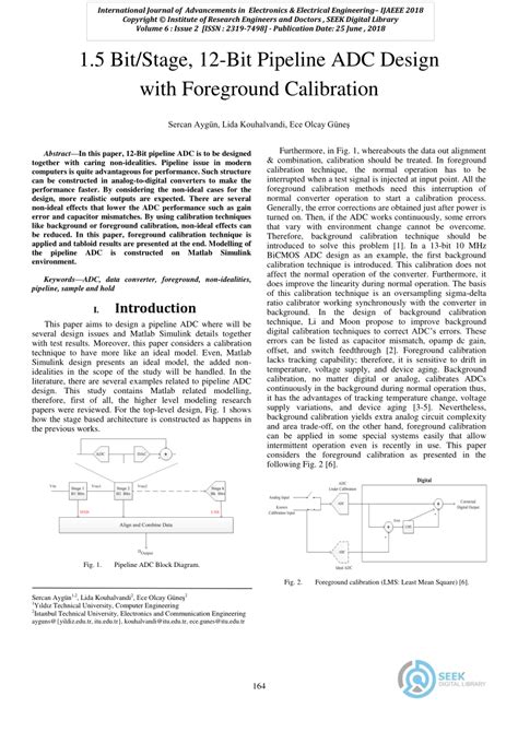 Pdf 15 Bitstage 12 Bit Pipeline Adc Design With Foreground Calibration