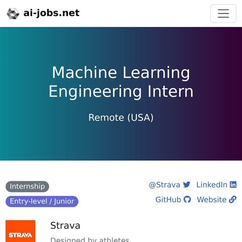 [hiring][internship] Machine Learning Engineering Intern Remote R Ai Ml Jobs