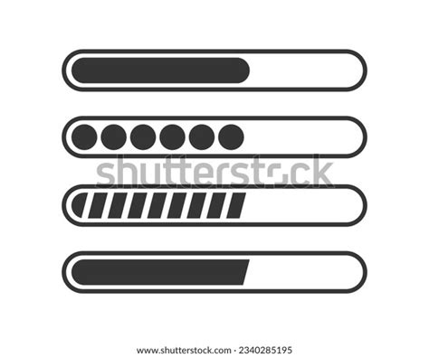 Loading Progress Bar Ui Element Set Stock Vector Royalty Free 2340285195 Shutterstock