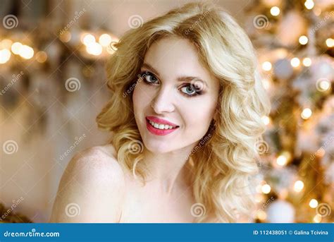 Female Portrait Of Cute Lady Indoors Stock Image Image Of Close Lady