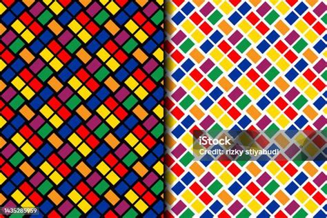 선명한 톤의 멀티 컬러 사각형 추상 벡터 원활한 패턴 모음 0명에 대한 스톡 벡터 아트 및 기타 이미지 0명 강렬하고 밝은 색상 검은색 Istock