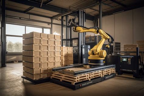 Palletizing Robot With Multiple Arms Working In Concert To Transport