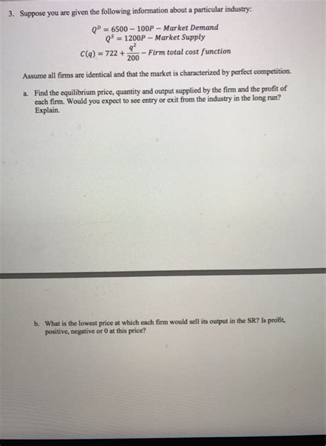 Solved 3 Suppose You Are Given The Following Information