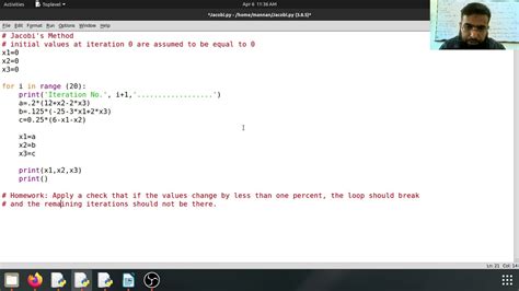 Na 13 6 Apr Python Codes Jacobis Method Gauss Seidel Merhod