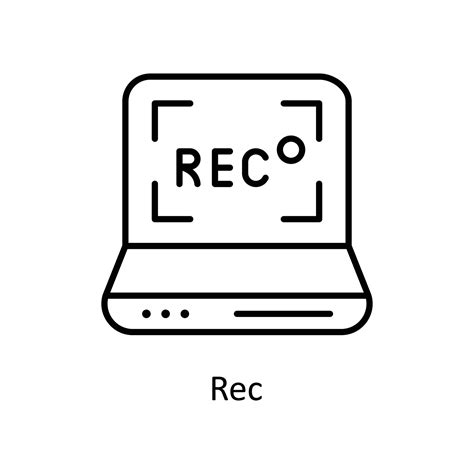 Rec Vector Outline Icons Simple Stock Illustration Stock 22611421