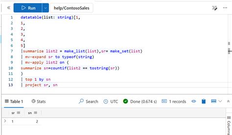 Azure Application Insights How To Get The Number Of Times The Mode Of A List Is Seen In Kql