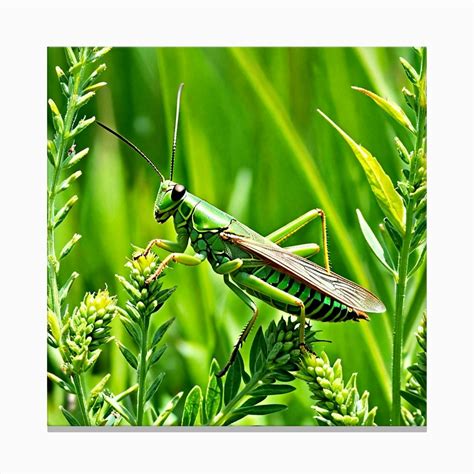 grasshopper 39 canvas print by pat4u fy