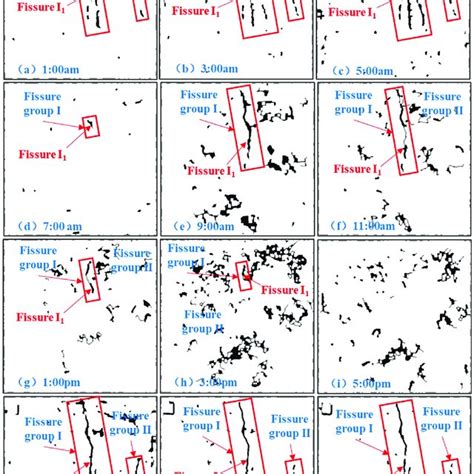 Results Of Fissure Detection In Infrared Images At Different Time