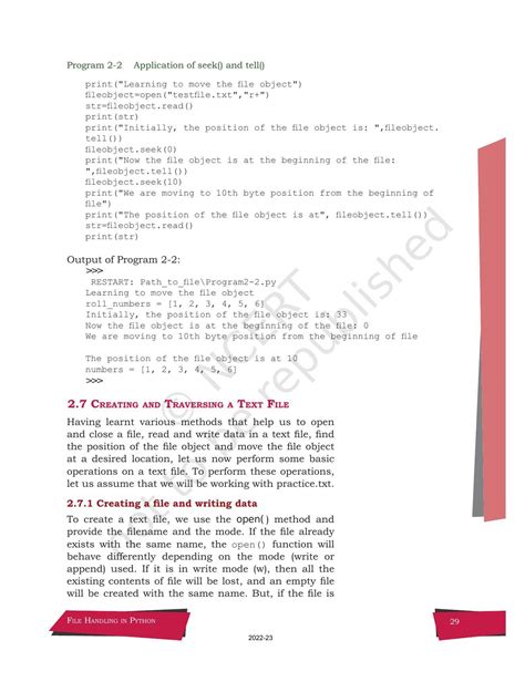 Ncert Book For Class 12 Computer Science Chapter 2 File Handling In Python