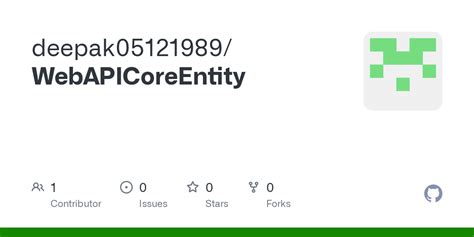 Github Deepak05121989webapicoreentity
