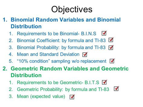 binomial and geometric random variables ppt video online download
