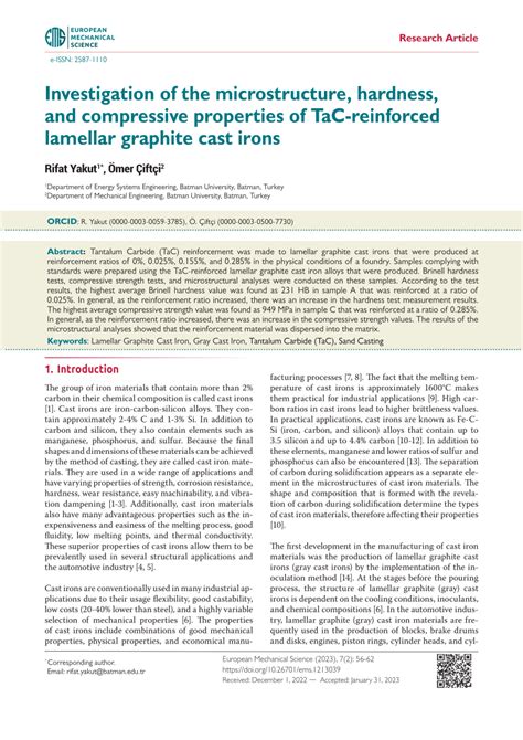 Pdf Investigation Of The Microstructure Hardness And Compressive Properties Of Tac