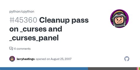 Cleanup Pass On Curses And Curses Panel Issue Python