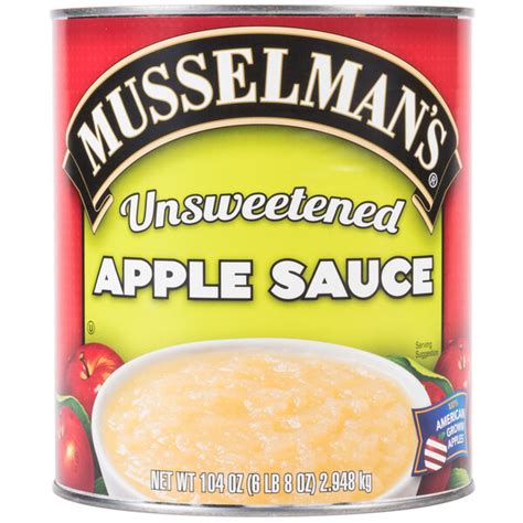 Musselmans Natural Unsweetened Applesauce 10 Can