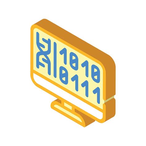 Generating Protein Cell Using Computer Code Isometric Icon Vector Illustration 8343122 Vector