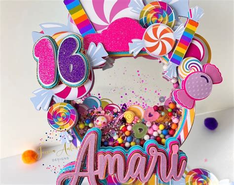 Candy Cake Topper Candy Cake Topper Etsy