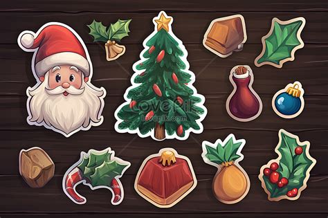 산타클로스와 크리스마스 트리 일러스트 무료 다운로드 Lovepik