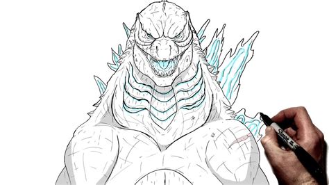 How To Draw Godzilla Step By Step Easy Drawings Godzilla Drawings