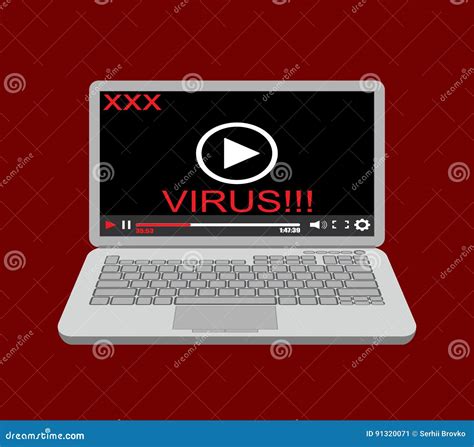 Xxx Laptop Stock Vector Illustration Of Player Online