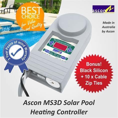 Solar Pool Heating System Digital Automatic Pump Controller Ms3d By Ascon Ecoonline