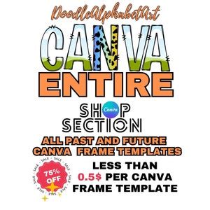 Canva Frame Alphabet Mono Weight Script Font Block Shadow Easy Drag And Drop Photo Or
