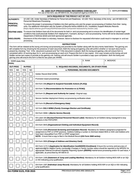 Da Form 1307 Printable Form 2025
