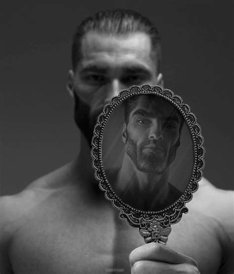 Giga Chad Shows Giga Chad A Mirror Blank Template Imgflip