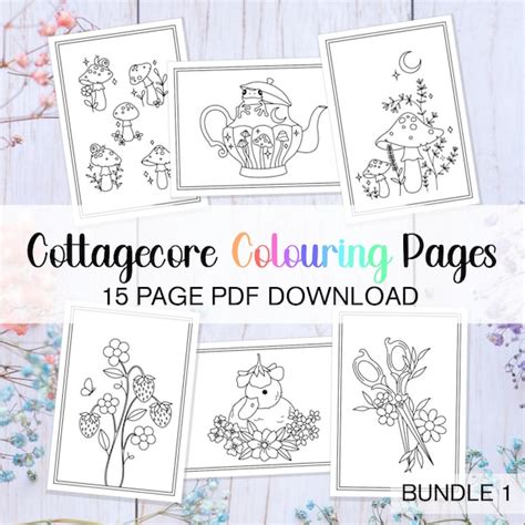 Cottagecore Coloring Pages