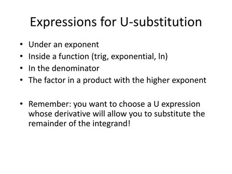 Ppt 5 6 Integration By Substitution Method U Substitution Thurs Feb 20 Powerpoint